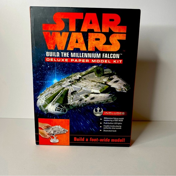 Toys | Star Wars Build The Millennium Falcon Deluxe Paper Model Kit New ...